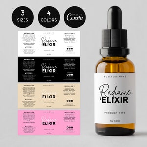 Custom Product Label, DIY Label Design for Dropper Bottle, Oil Bottle ...