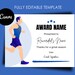 Running Award Certificate Editable Canva Template, Printable End of ...