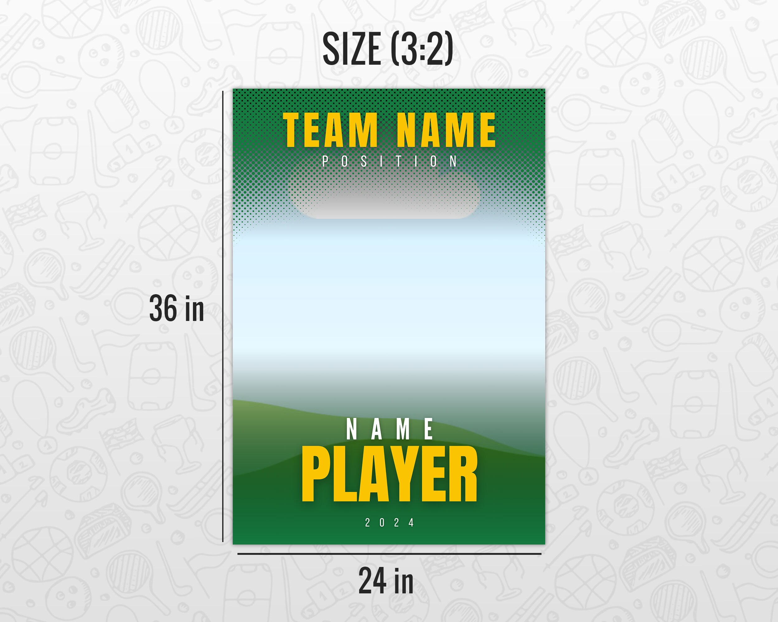 Sports Poster Template Customizable Senior Banner Canva - Etsy