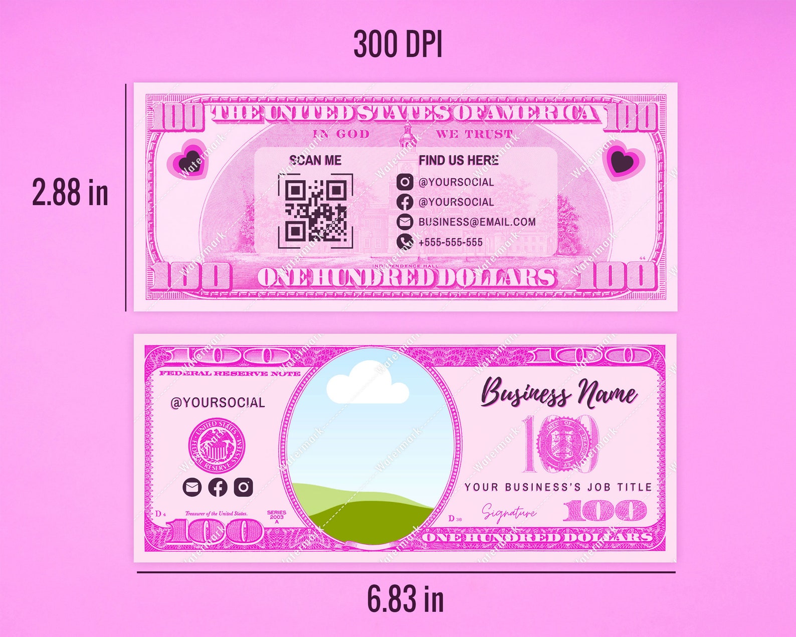 Business Card Template Pink Money Braids Beauty Salon Lash - Etsy