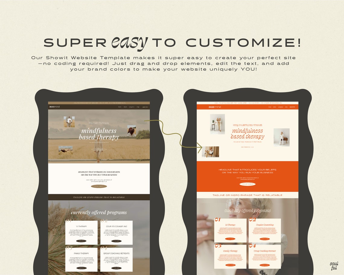 Showit Website Template for Wellness Coaches Customizable Website ...