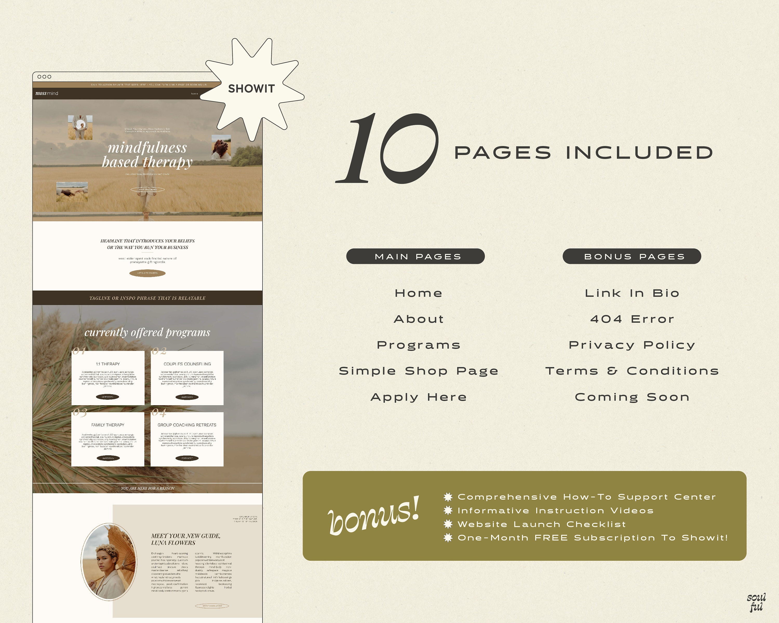Showit Website Template for Wellness Coaches Customizable Website ...