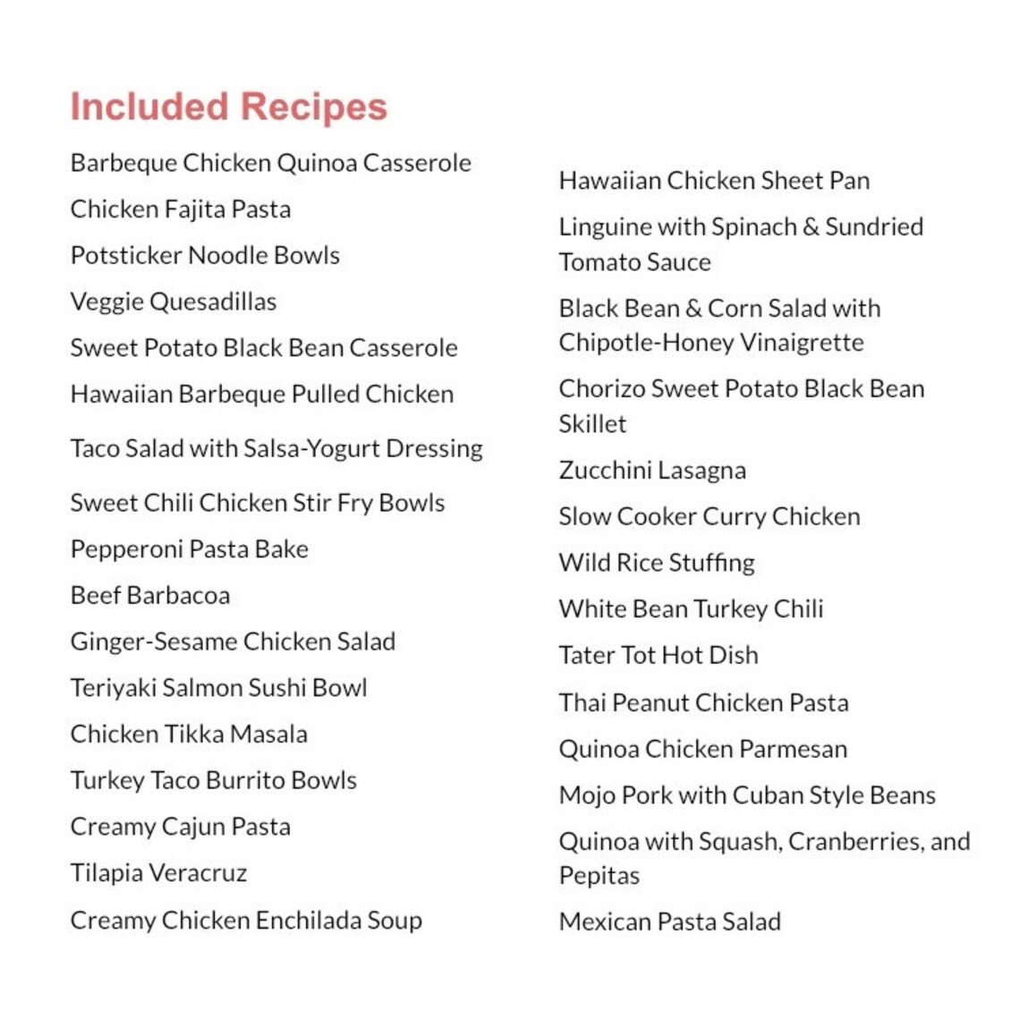 8 week Dinner Meal Plan With Weekly Shopping Lists Etsy 8-week-dinner-meal-plan-with-weekly-shopping-lists-etsy