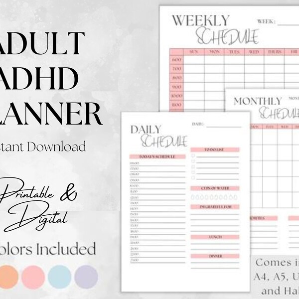 Adhd Visual Schedule - Etsy