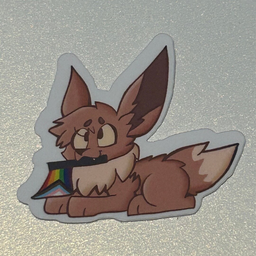 LGBTQ Pride Flag Eevee Pokemon Decal Stickers 3pk - Etsy