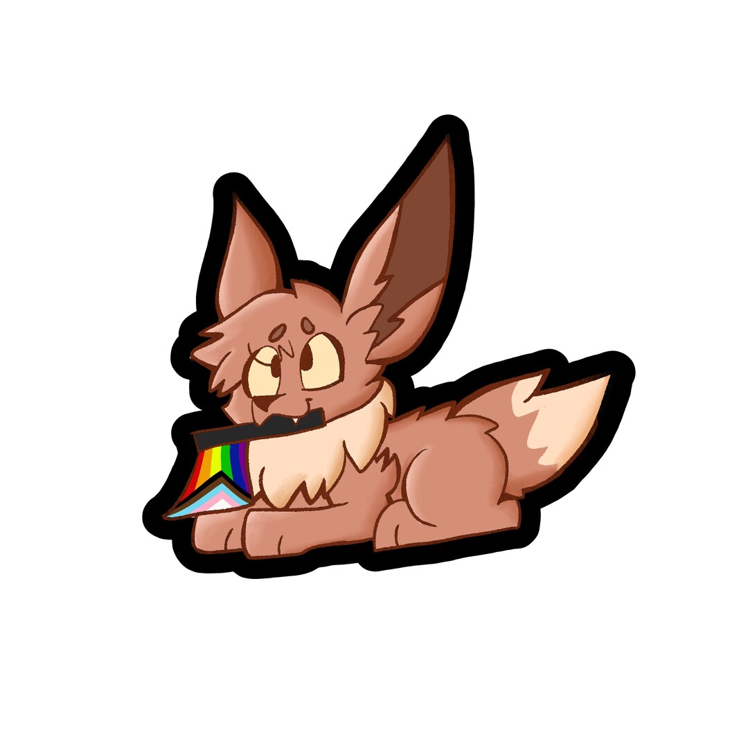 LGBTQ Pride Flag Eevee Pokemon Decal Stickers 2pk - Etsy