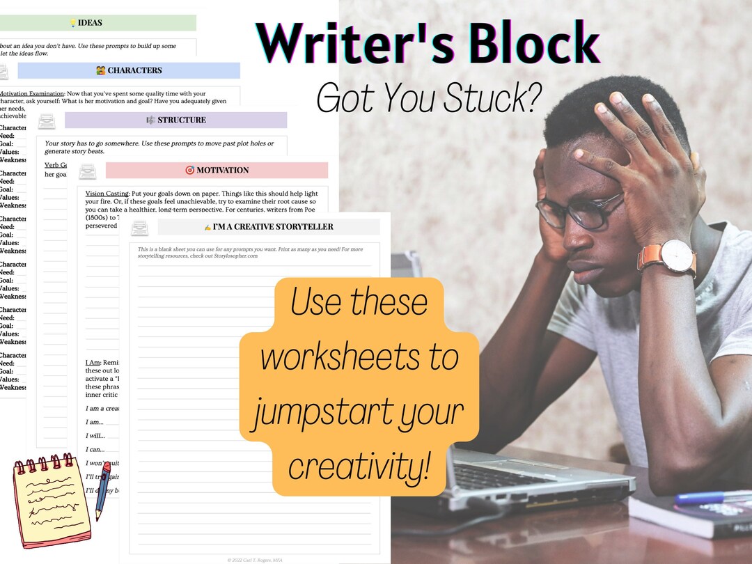 Writer's Block Worksheets | Story Writing Idea Generator | Creativity ...