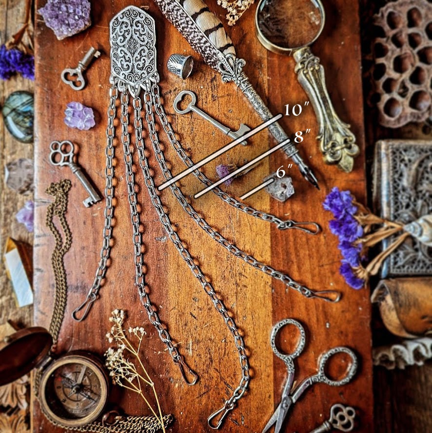 Handcrafted Original Design Pewter Chatelaine – Cosplay Sewing Tool ...