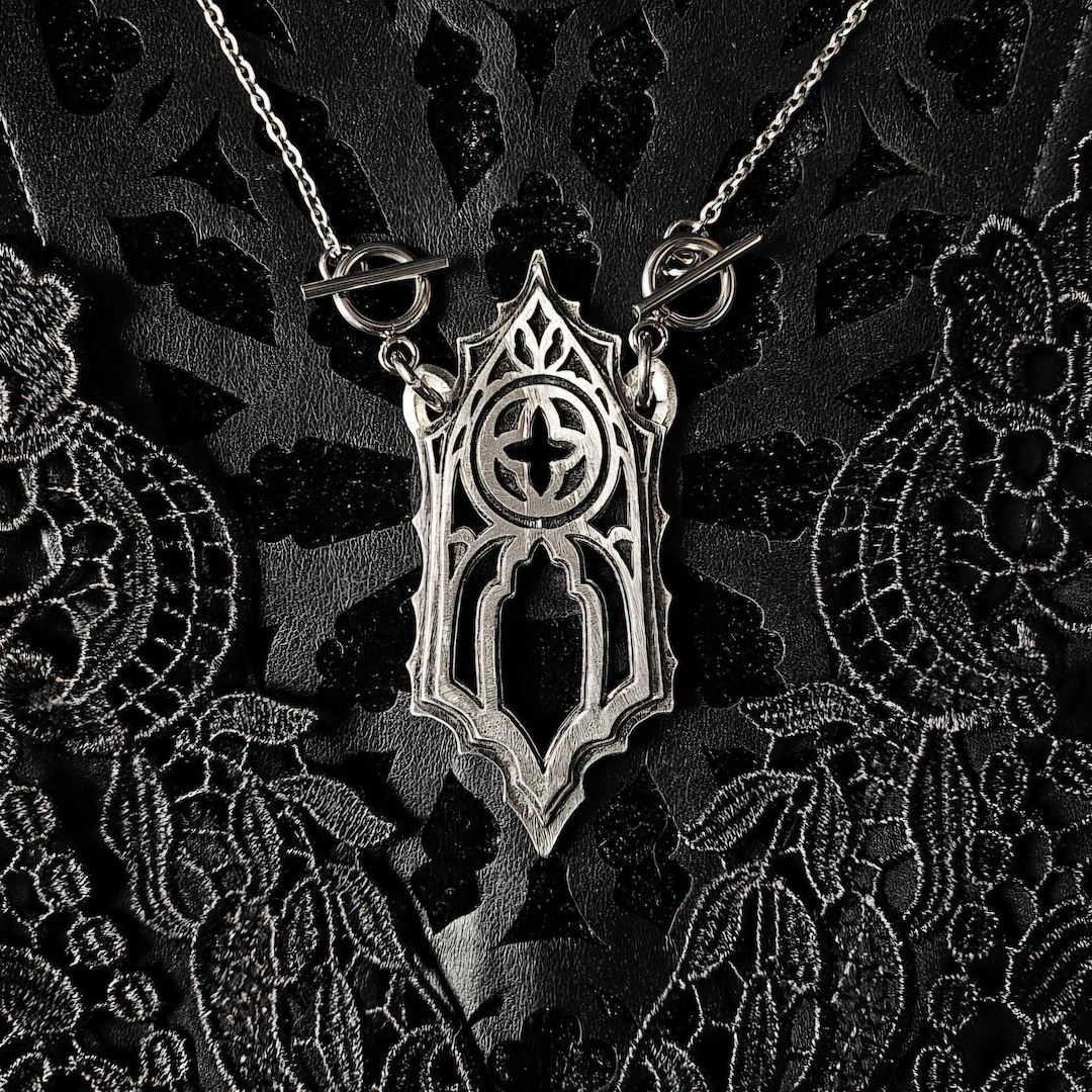 Gothic Medieval Cathedral Necklace Original Design Hand Cast Pewter ...