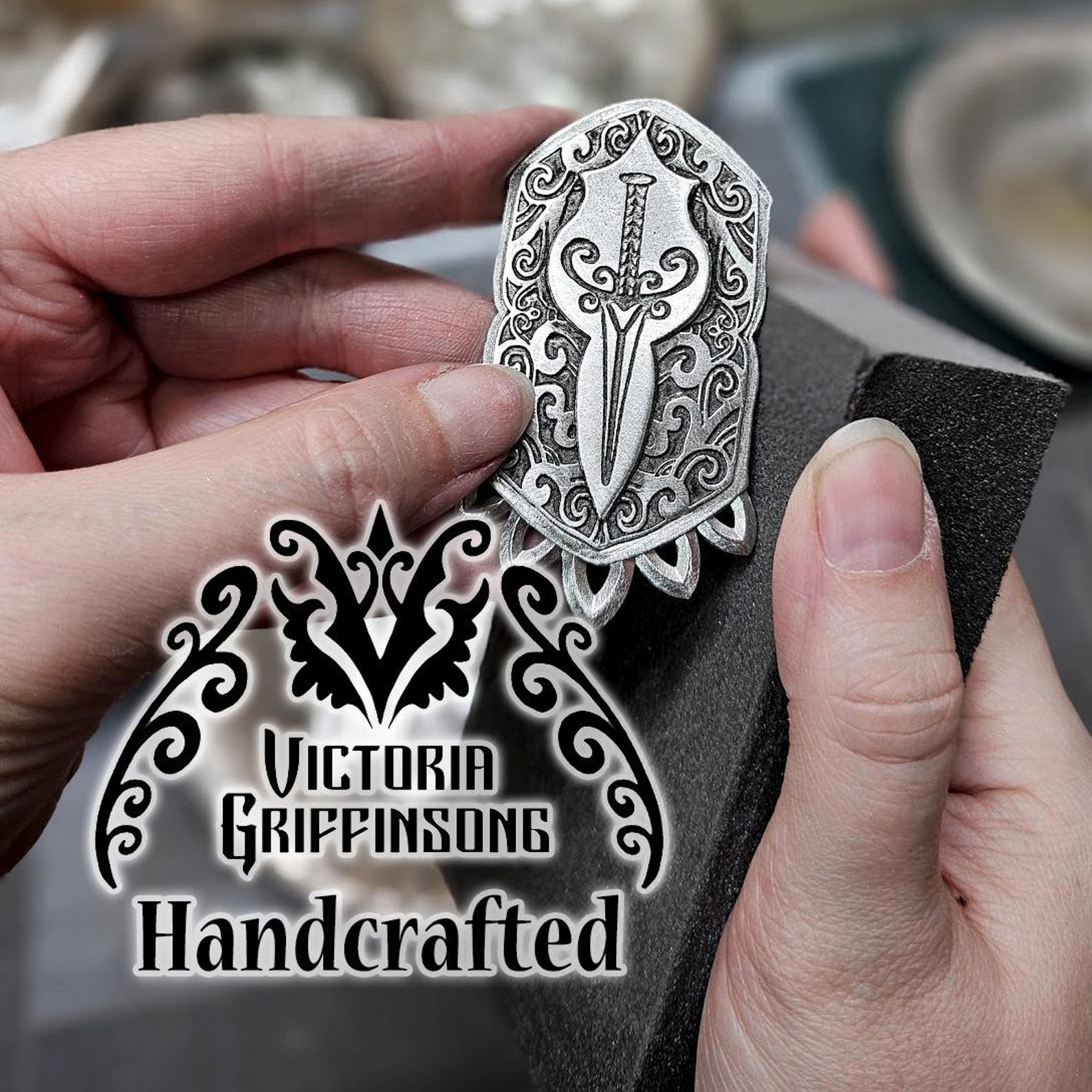 Handcrafted Pewter Sword Chatelaine - Cosplay Sewing Tool Waist Clip - Etsy