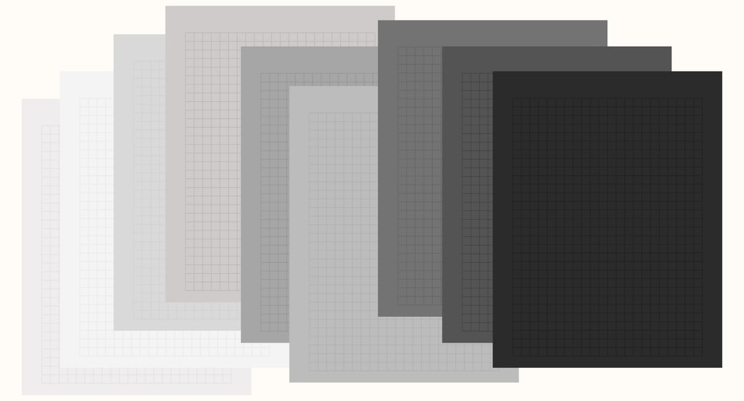 12 Shades of Gray - Digital Grid Paper Pack - Etsy