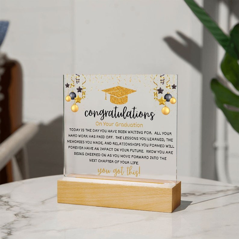 Congratulations on Your Graduation Square Acrylic Plaque - Etsy