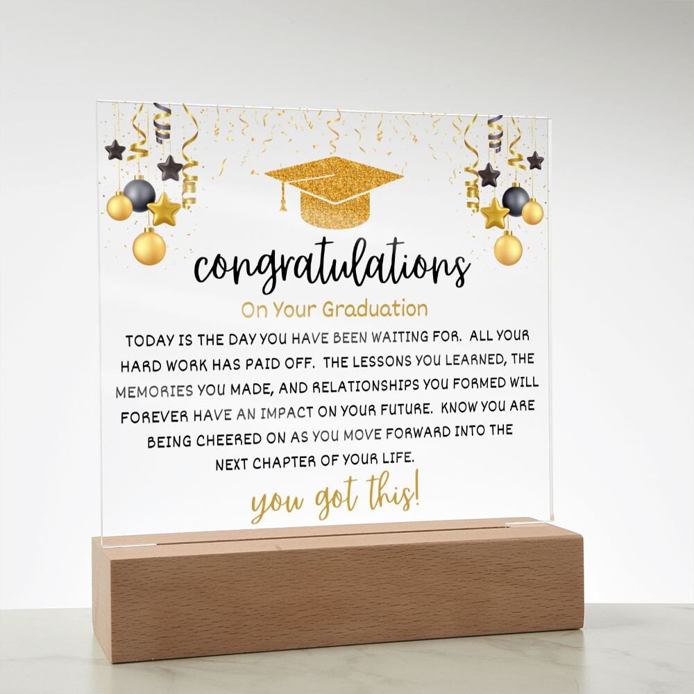 Congratulations on Your Graduation Square Acrylic Plaque - Etsy