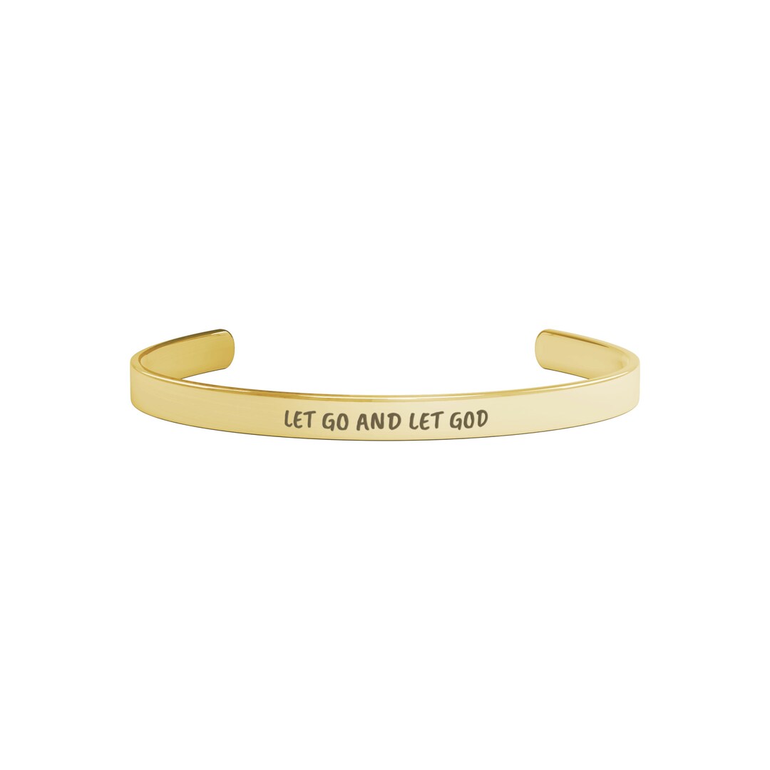 Faith Gift | Let Go & Let God Cuff Bracelet - Etsy