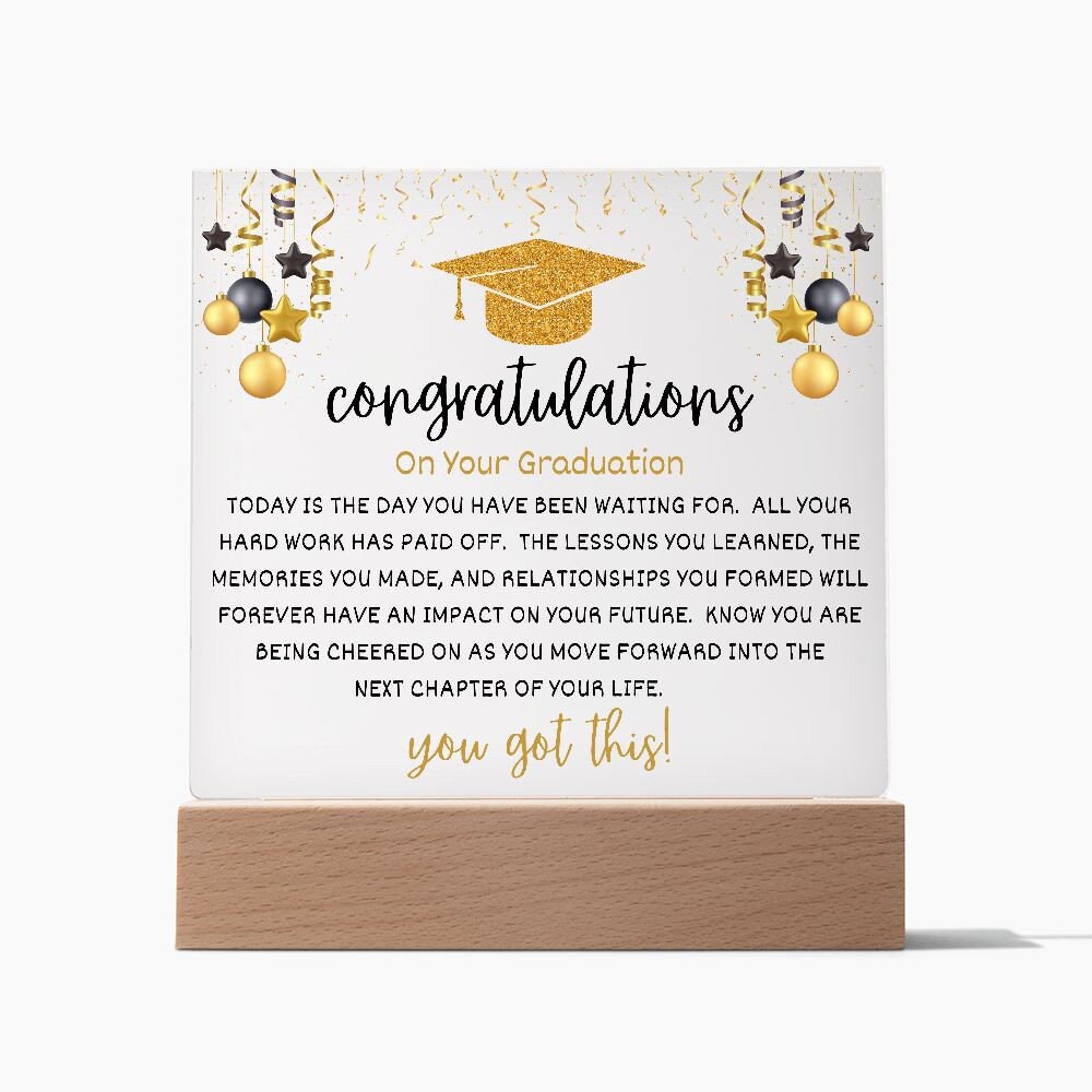Congratulations on Your Graduation Square Acrylic Plaque - Etsy