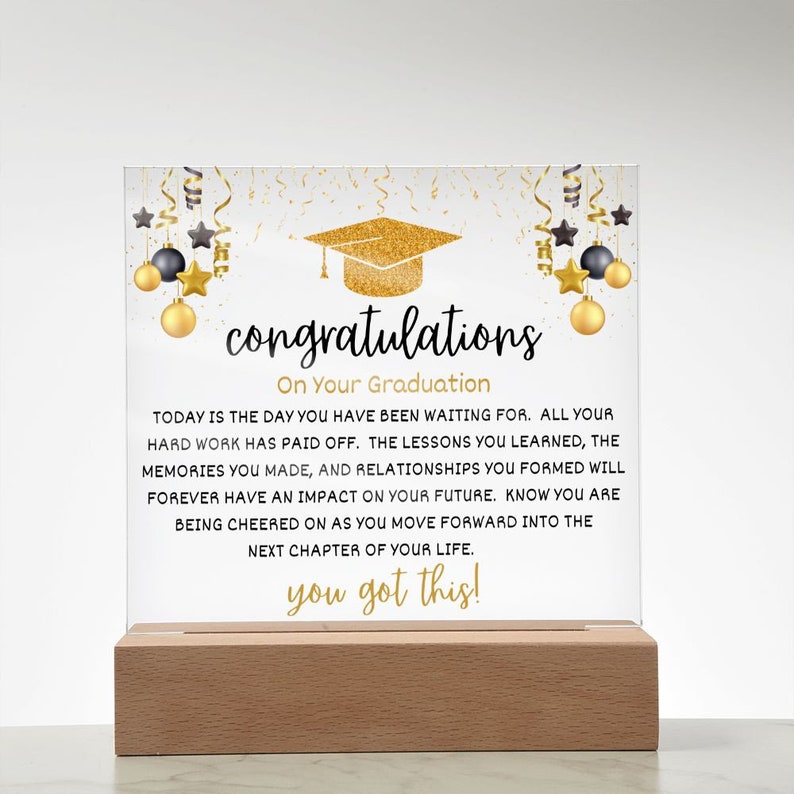 Congratulations on Your Graduation Square Acrylic Plaque - Etsy