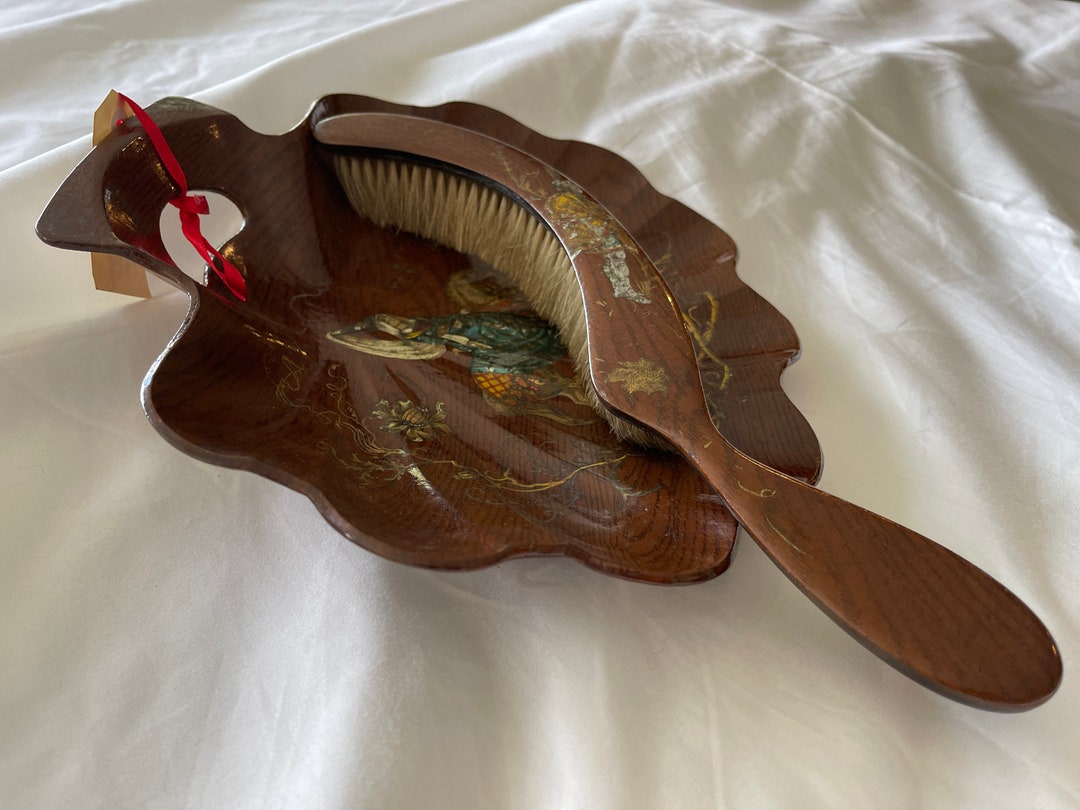 Antique 19th Century Crumb Tray With Brush Papier Mache Wood Grain - Etsy