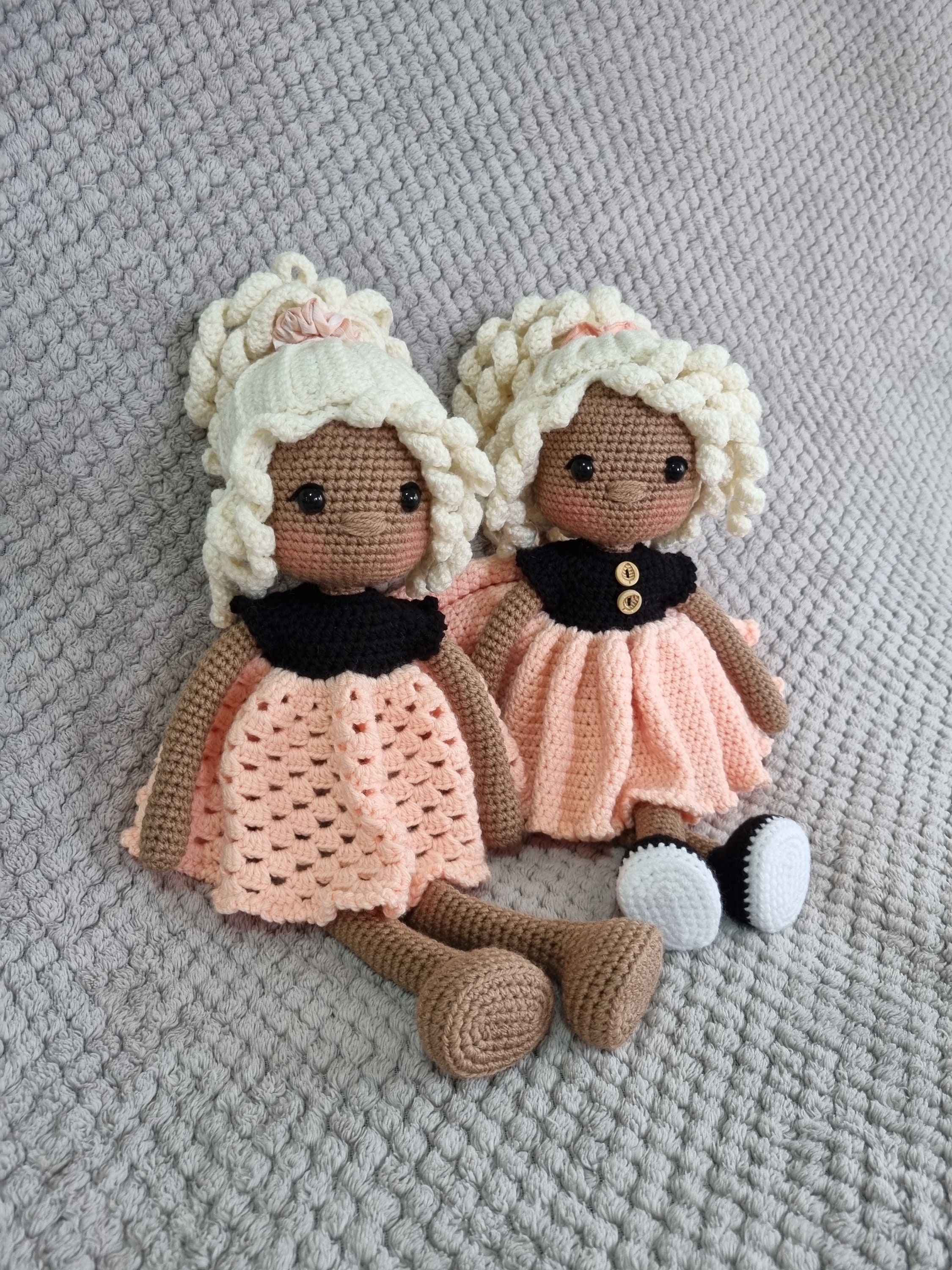 Amigurumi Gracie Doll Crochet Pattern Girl Stuffed Toy Pink Sweet Cute ...