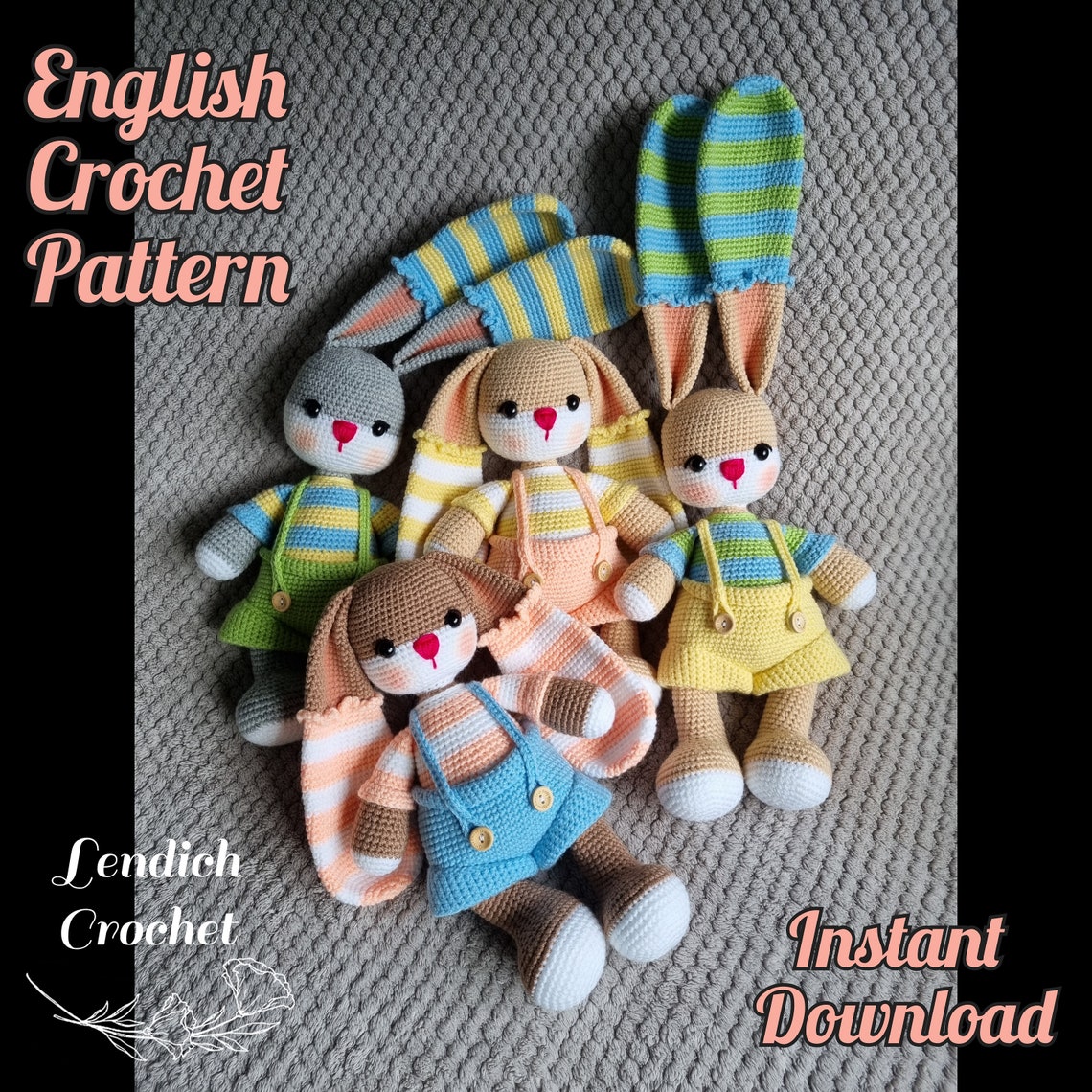 Easter Bunny Rabbit Crochet Pattern Amigurumi - Etsy