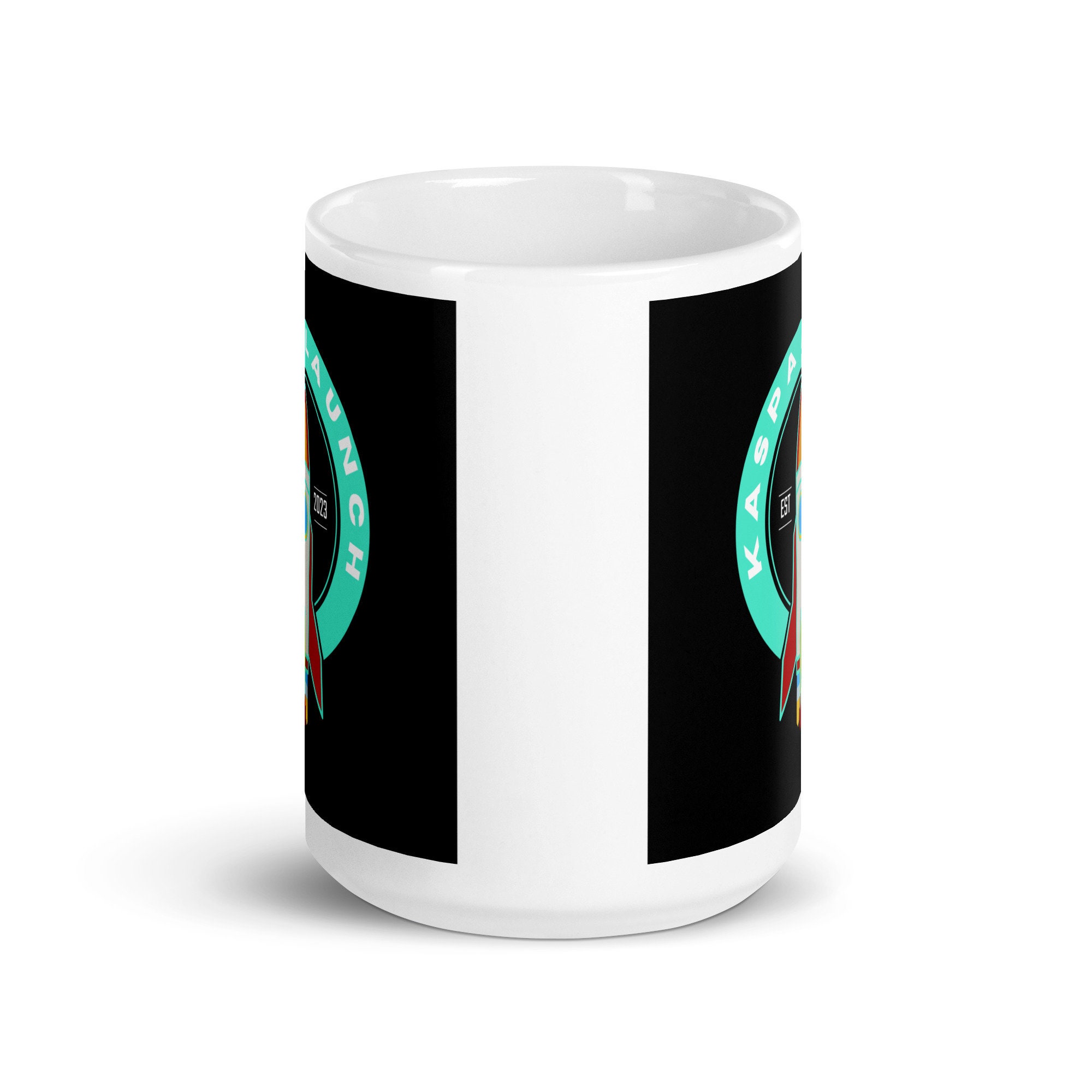 KASPA Crypto Rocket Launch Logo Bitcoin, Ethereum, Altcoin Mugs white ...