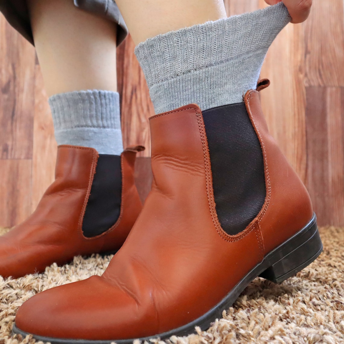 Thick Woman Cotton Crew Socks Short Boot Socks Soft Warm - Etsy