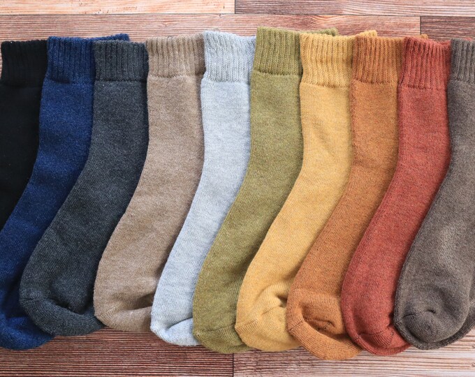 Thick Woman Cotton Crew Socks | Short Boot Socks | Soft Warm Winter Socks | Cute Girl Socks - Etsy