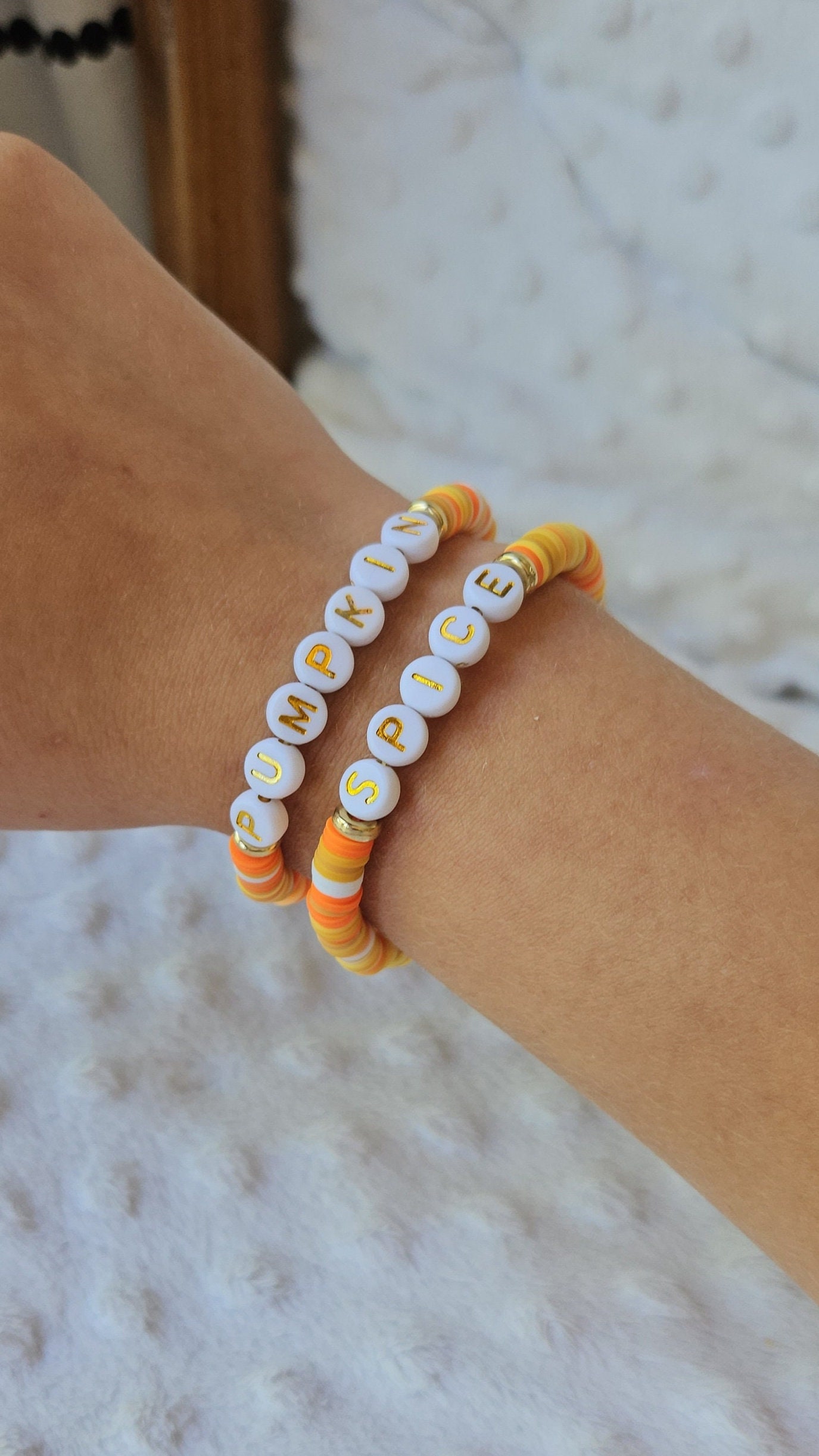 Pumpkin Spice Bracelet Set - Etsy