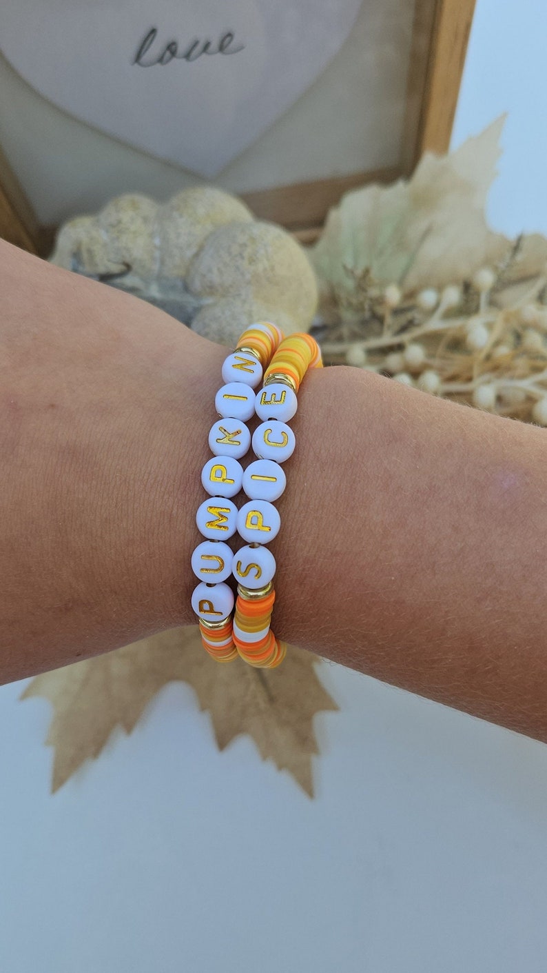Pumpkin Spice Bracelet Set - Etsy