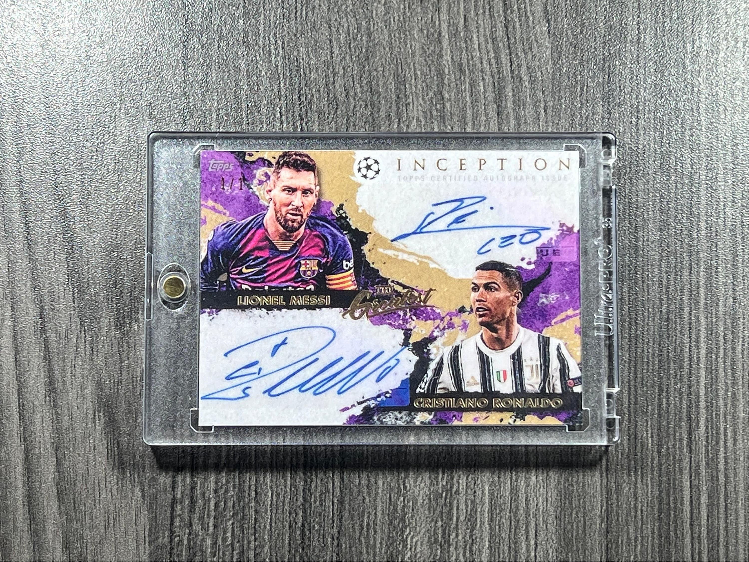 2020-21 UCL dual Autographs Gold Lionel Messi/cristiano Ronaldo Dual ...