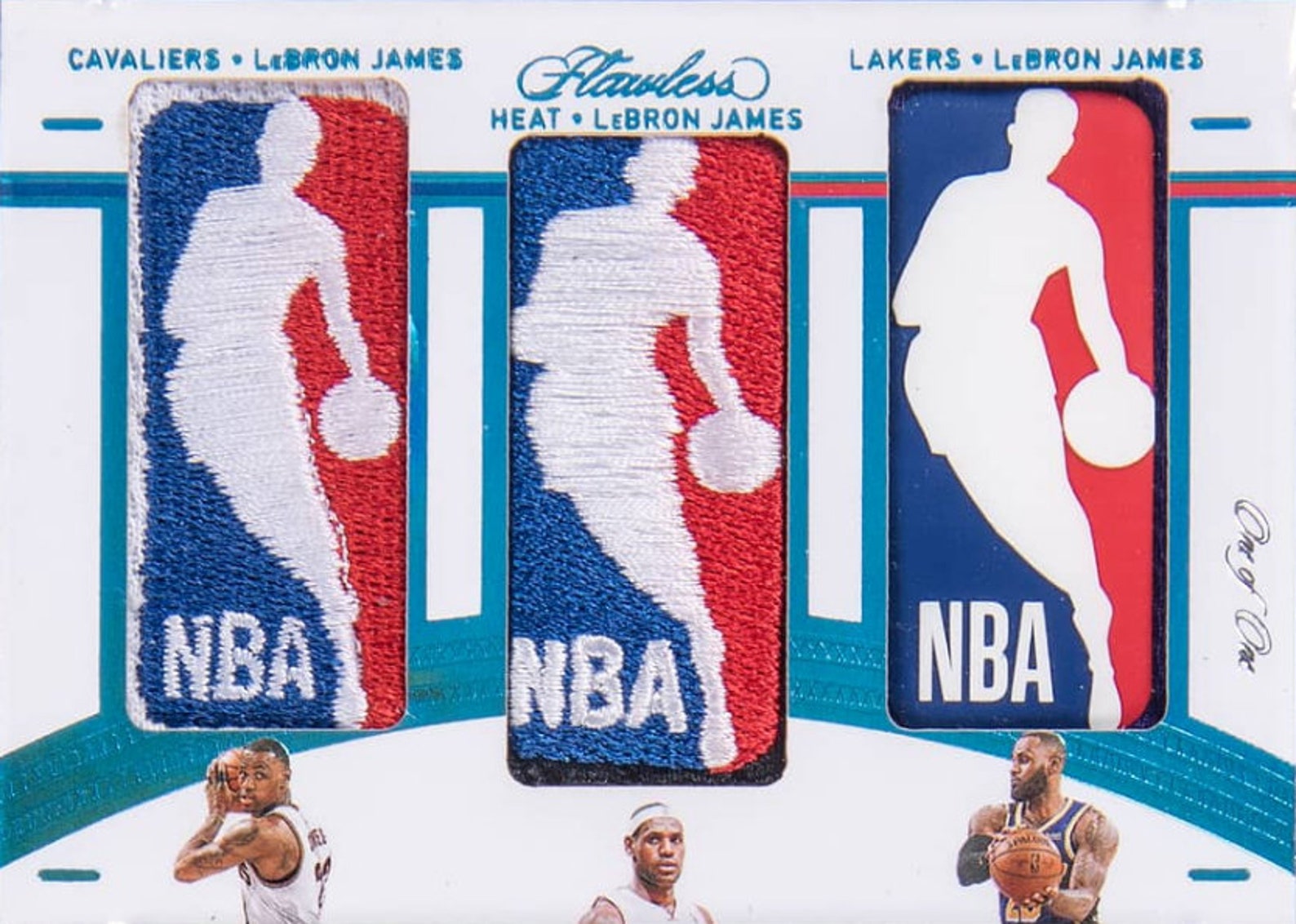 LEBRON JAMES Triple LOGOMAN Patch 1/1 Basketball Card Facsimile Reprint ...
