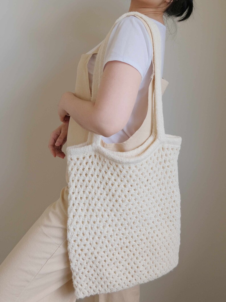 Waffle Bag Downloadable Knitting Pattern Weave Bag Bag Knitting and ...