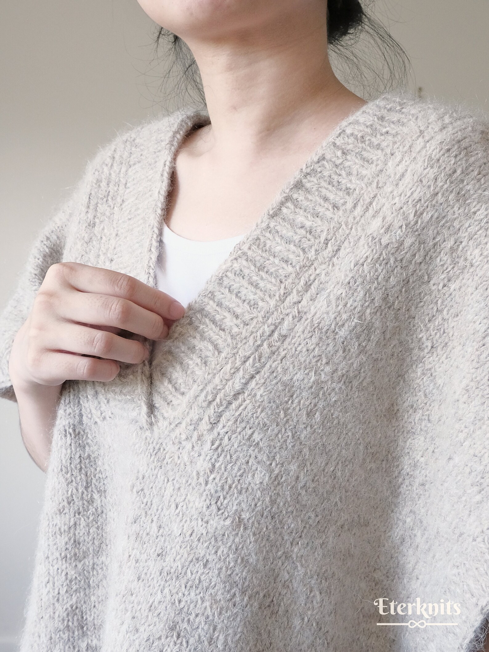 Knitting Pattern | V-neck Vest, Easy Modern Vest, Oversize Cozy Vest ...