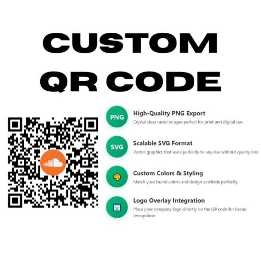 Instant QR Code With Your Logo & Colors | Upload Image | Printable SVG ...