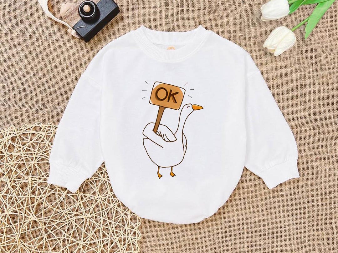 Goose Cute Duck Baby Romper, Silly Goose Shirt, Baby Shower Gift ...