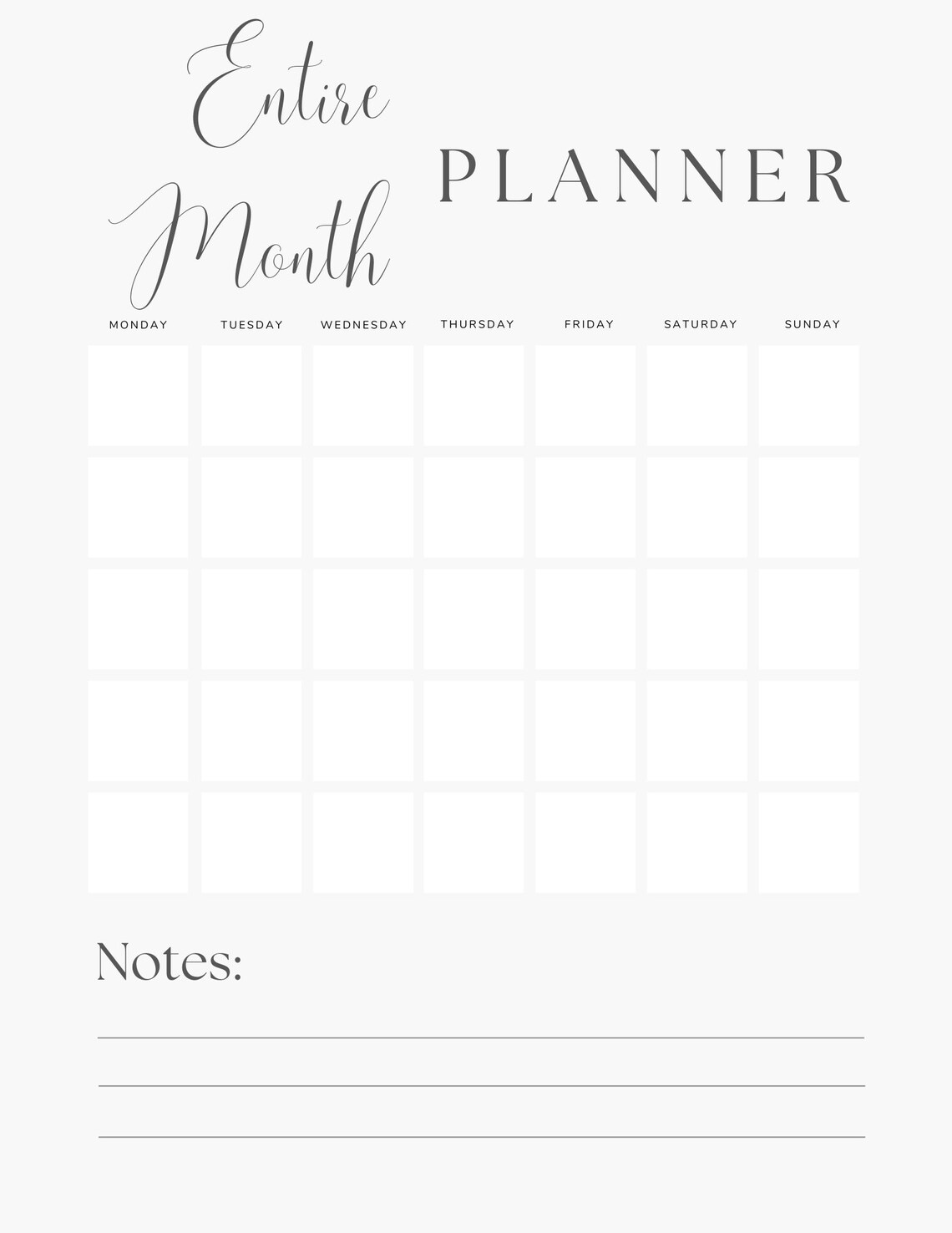 Daily To-do Printable Planner, Instant Download, Daily Schedule, Weeky ...