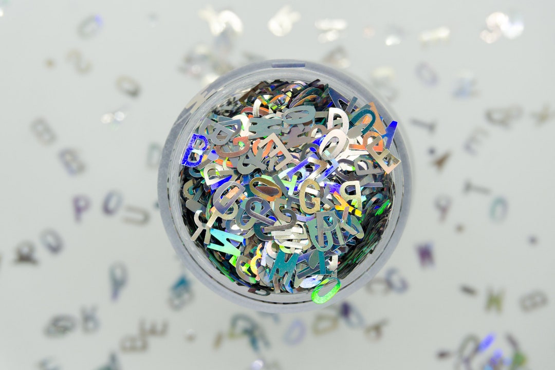 Holographic Alphabet Letter Confetti - Etsy