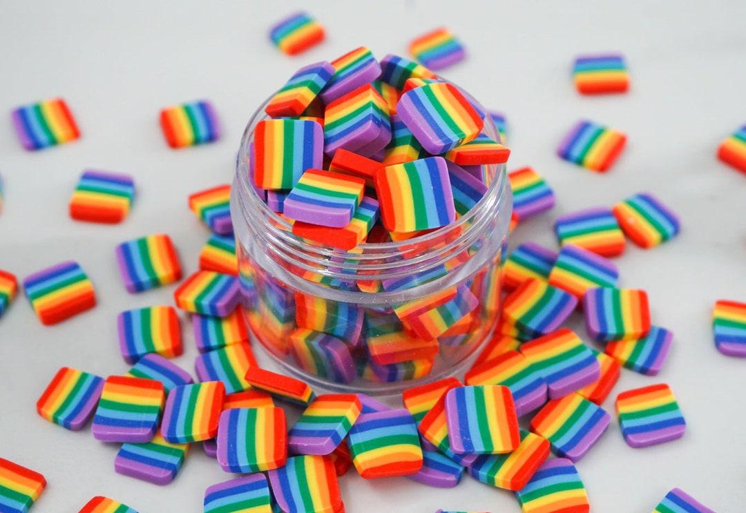 Rainbow Flag Polymer Clay Slices - Etsy