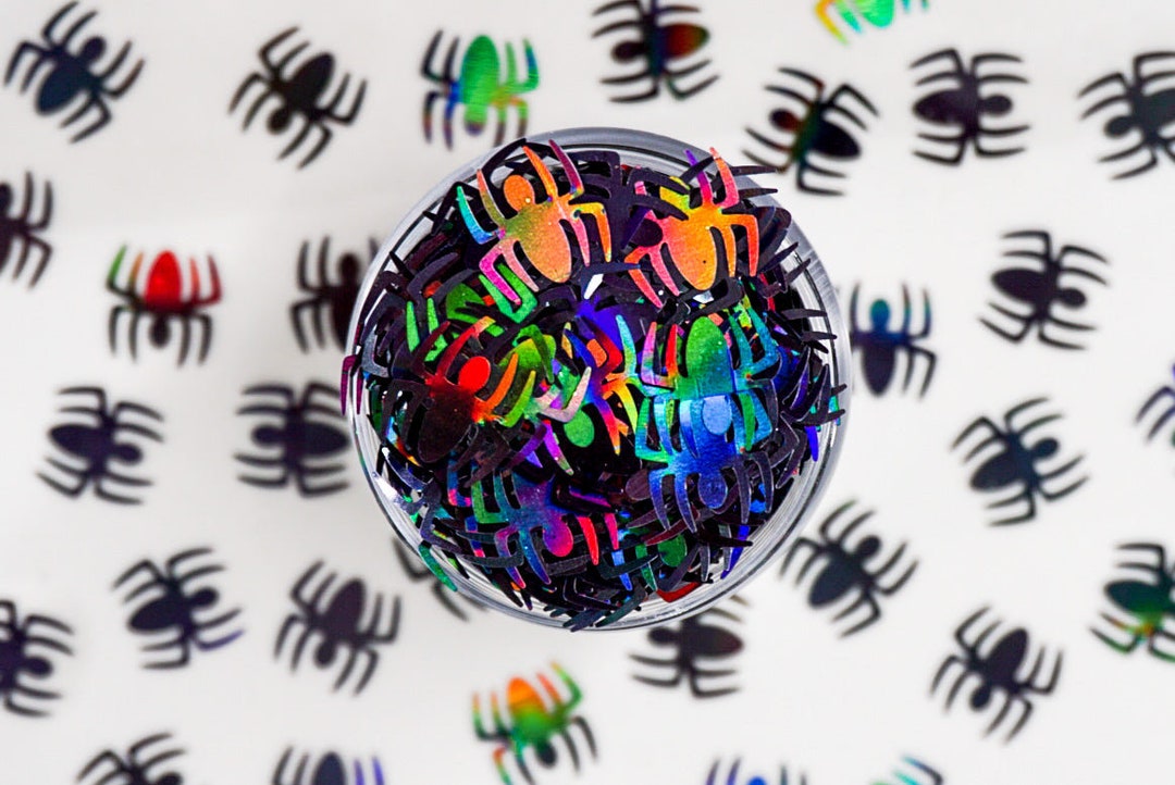 Holographic Black Spider Confetti - Etsy
