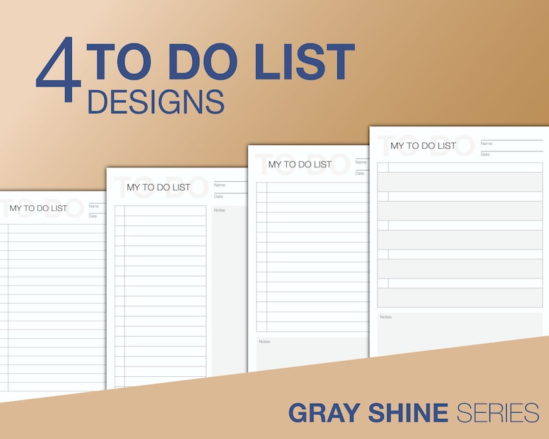 4 Printable to Do List Designs - Etsy