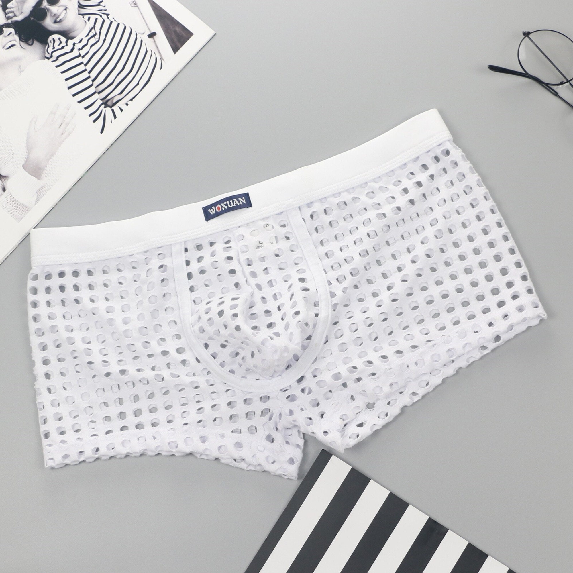 Sexy Men Mesh Boxers Panties Gay Breathable See-through Black - Etsy