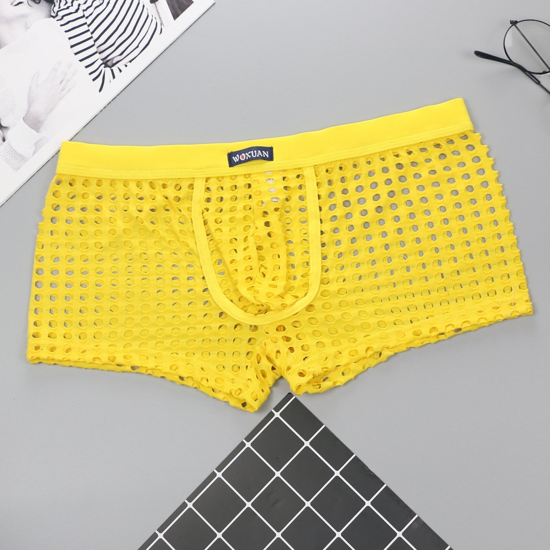 Sexy Men Mesh Boxers Panties Gay Breathable See-through Black - Etsy