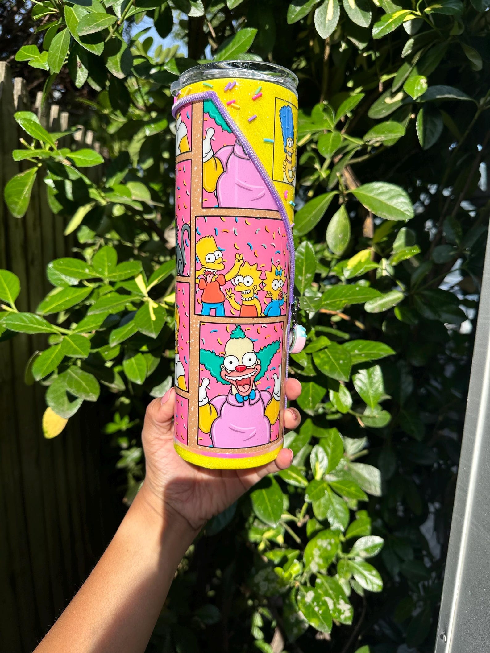 Zipper Tumbler Simpsons 30 Oz Glitter Zipper Tumbler / Glitter Tumbler ...