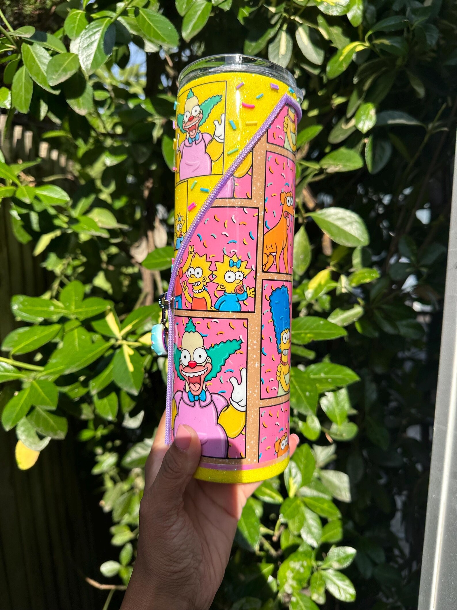Zipper Tumbler Simpsons 30 Oz Glitter Zipper Tumbler / Glitter Tumbler ...