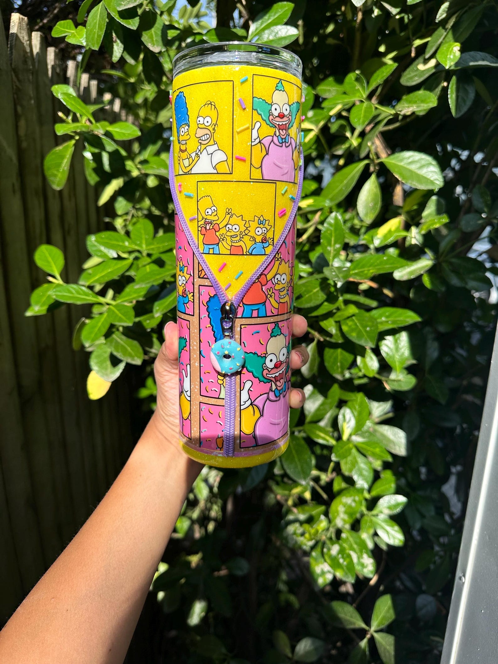 Zipper Tumbler Simpsons 30 Oz Glitter Zipper Tumbler / Glitter Tumbler ...