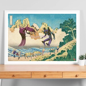 Evangelion SHAMSHEL EVA UNIT01 Painting Poster Ukiyo-e Printable ...