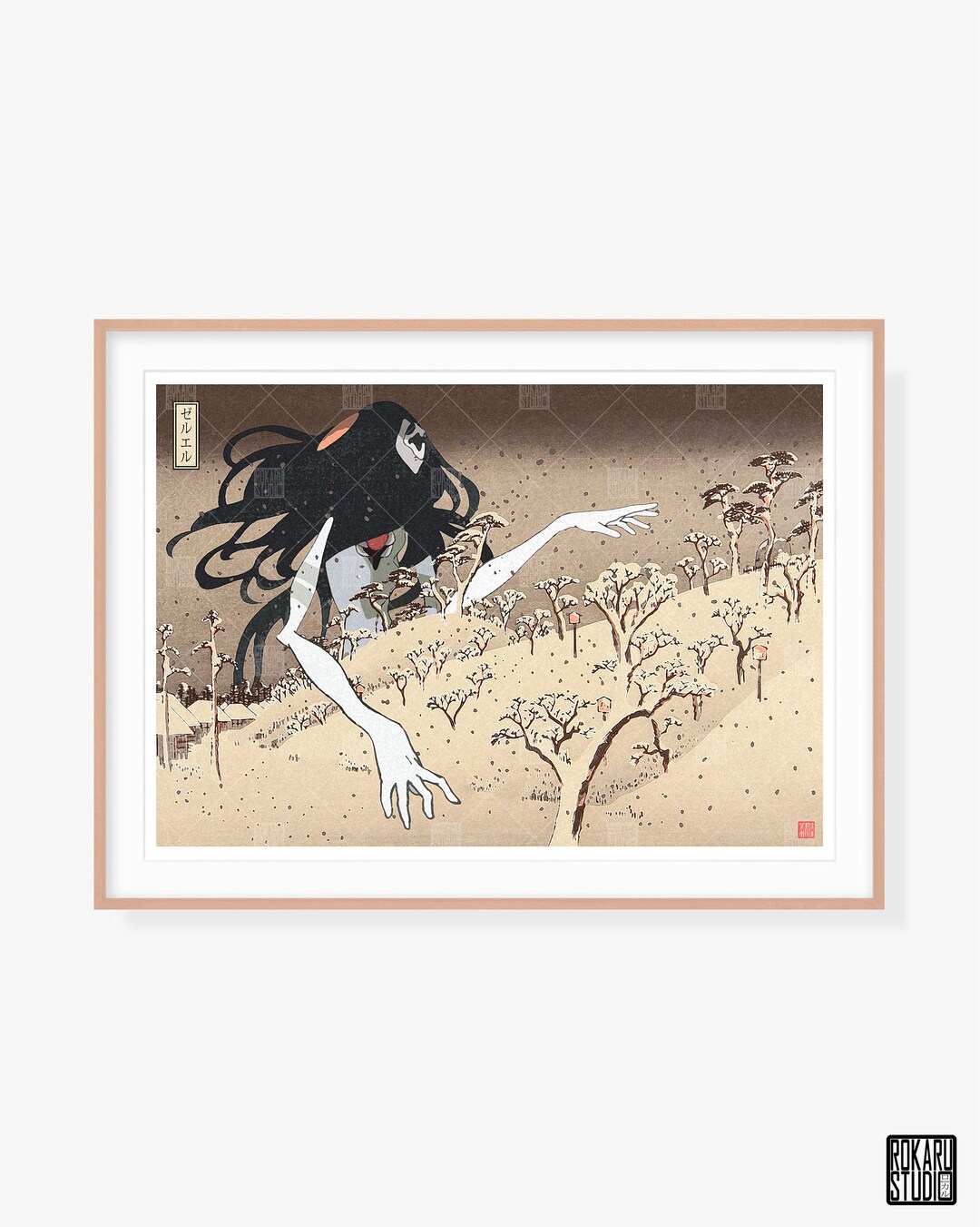 Evangelion Angel ZERUEL Poster Painting Ukiyo-e Printable Digital Anime ...