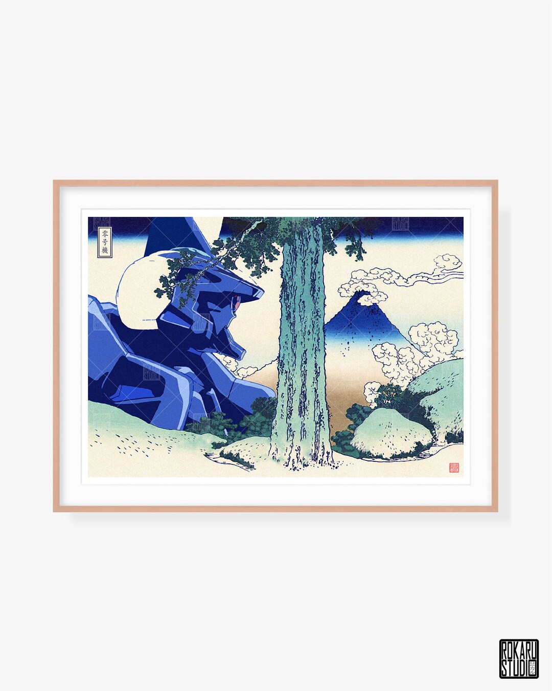 Evangelion EVA UNIT00 Rei Ayanami Poster Painting Ukiyo-e Printable ...