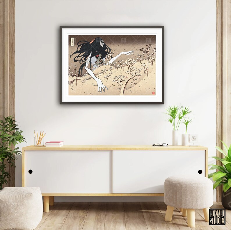 Evangelion Angel ZERUEL Poster Painting Ukiyo-e Printable Digital Anime ...