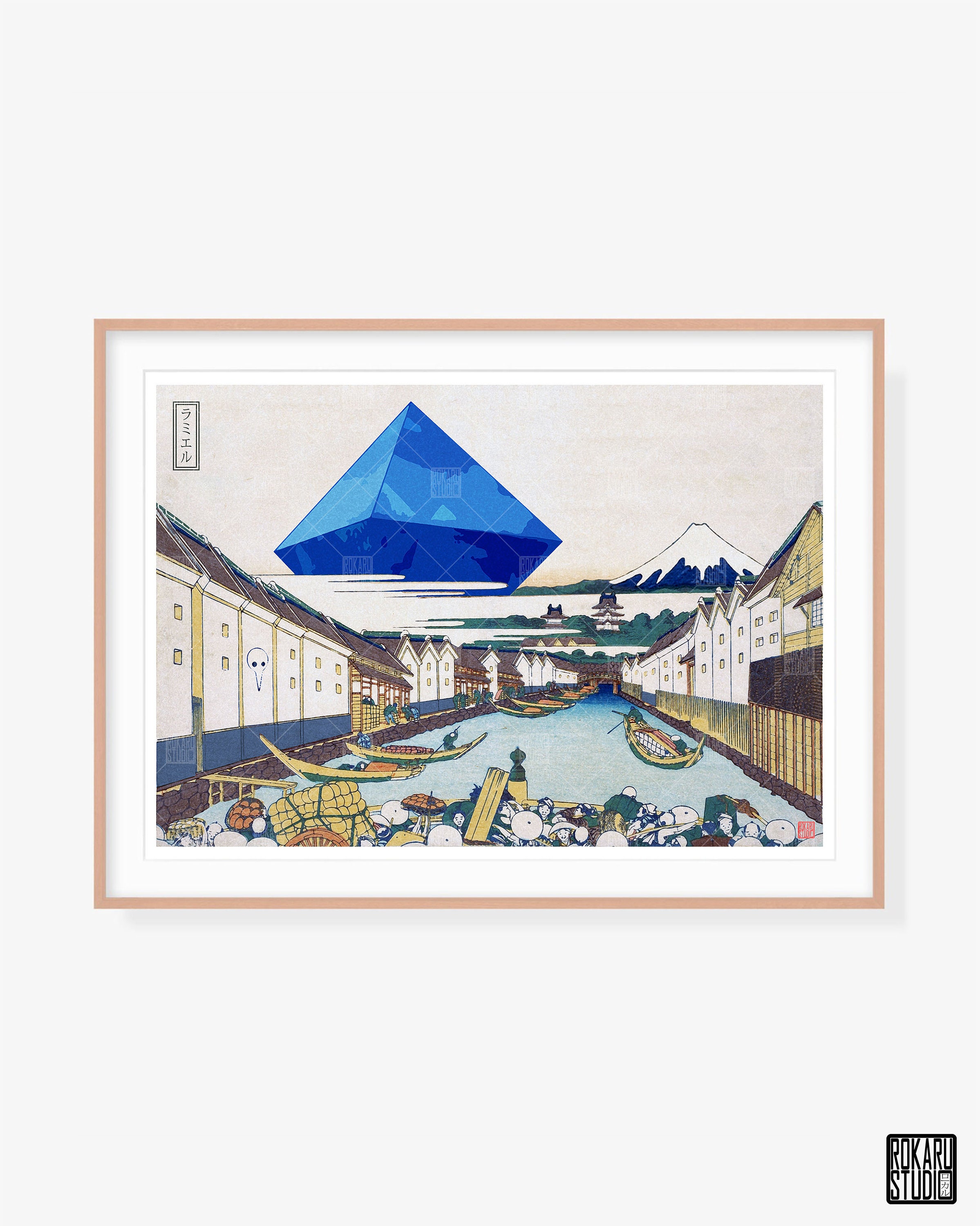 Evangelion Angel RAMIEL Painting Poster Ukiyo-e Printable Digital Anime ...