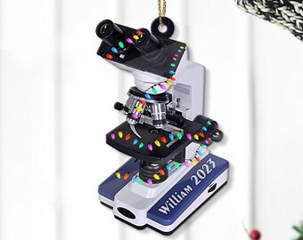 Personalized Medical Microscope Christmas Ornament 2024, Medical ...